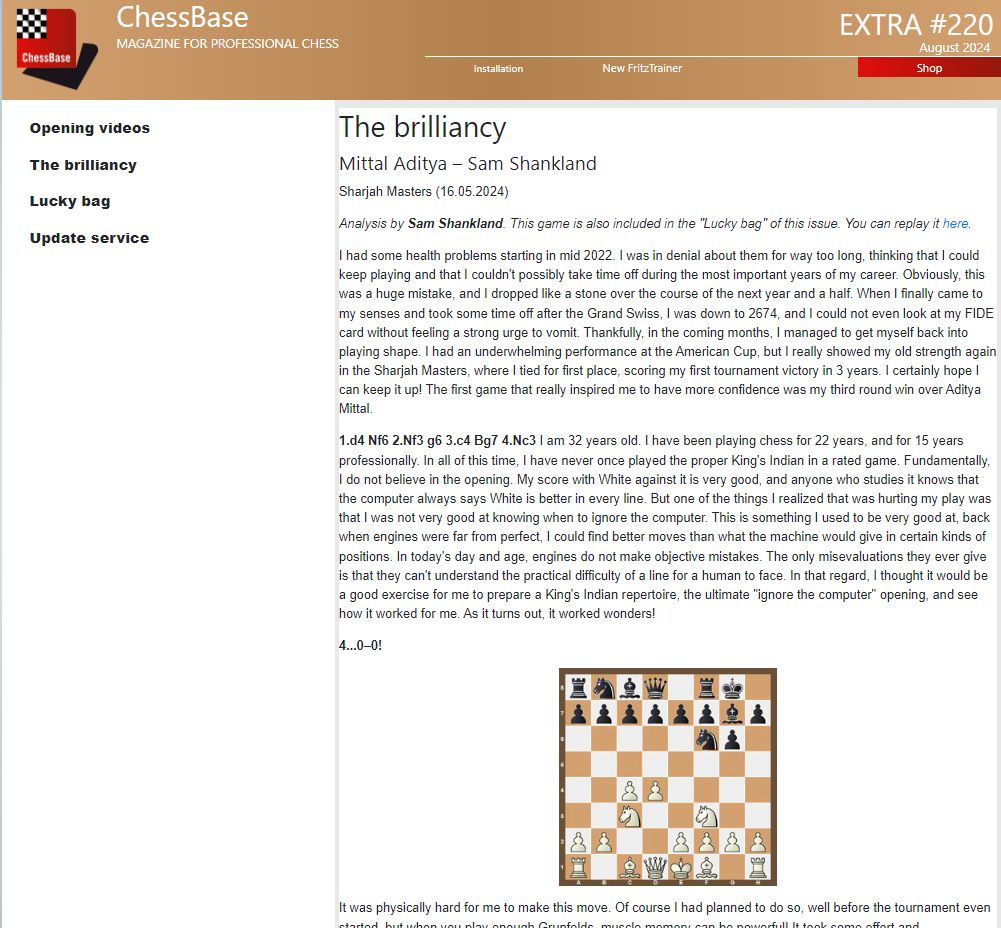 New: CBM Extra #220 | ChessBase